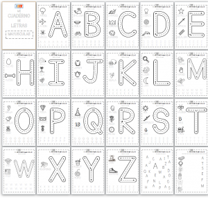 Cuaderno de letras mayúsculas (Castellano). Ideal para reseguir y ...